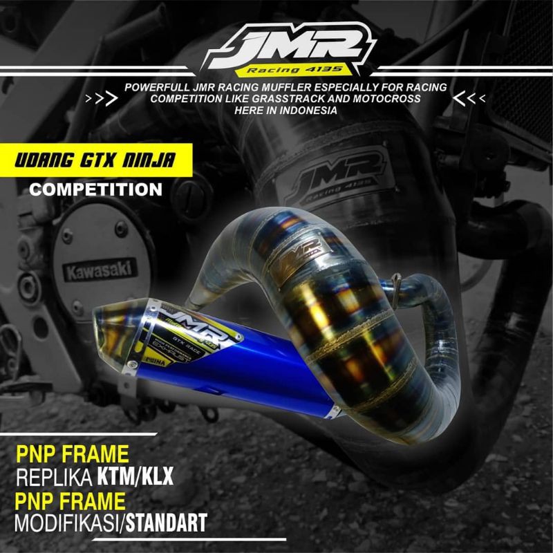 Jual Knalpot udang trail ninja 2 tak model ktm type bliz For rangka KLX original jmr racing 4135 ...