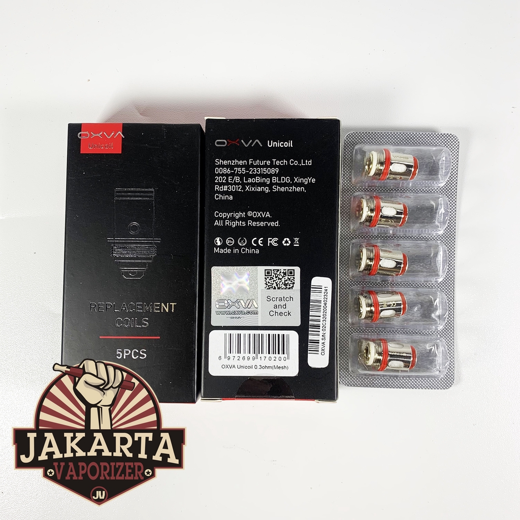 Jual [COIL] OXVA ORIGIN 0.3 OHM UNICOIL MESH 0.3 REPLACEMENT COILS ...
