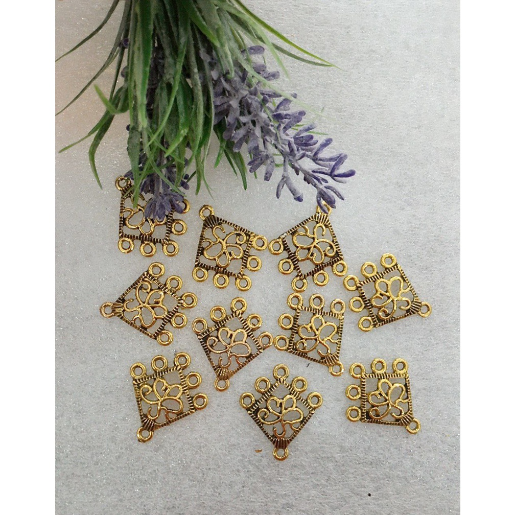 Jual BANDUL METAL GOLD PENGHUBUNG CORAK DENGAN 5 LUBANG | Shopee Indonesia