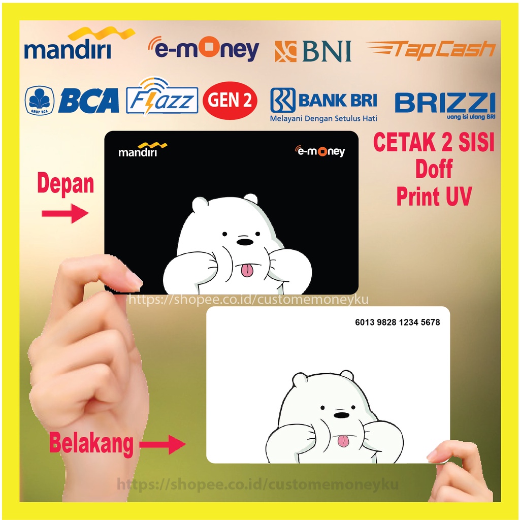 Jual KARTU EMONEY ANIME KARTUN ICE BEAR BERUANG KUTUB ETOLL E-MONEY ...