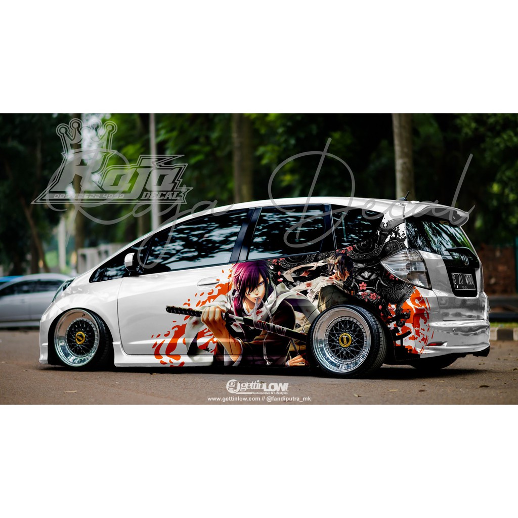 Jual Sticker Striping Mobil Jazz Desain Anime Samurai | Shopee Indonesia