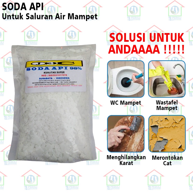 Jual Soda Api Serbuk Bubuk Anti Sumbat Pipa Pembersih Saluran Air ...
