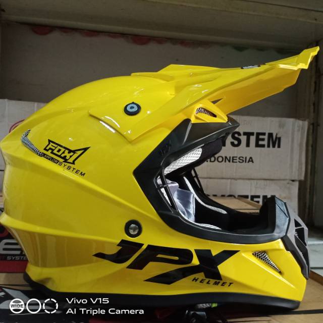 Jual Helm cross JPX FOX1 Kuning Lemon Kilat | Shopee Indonesia