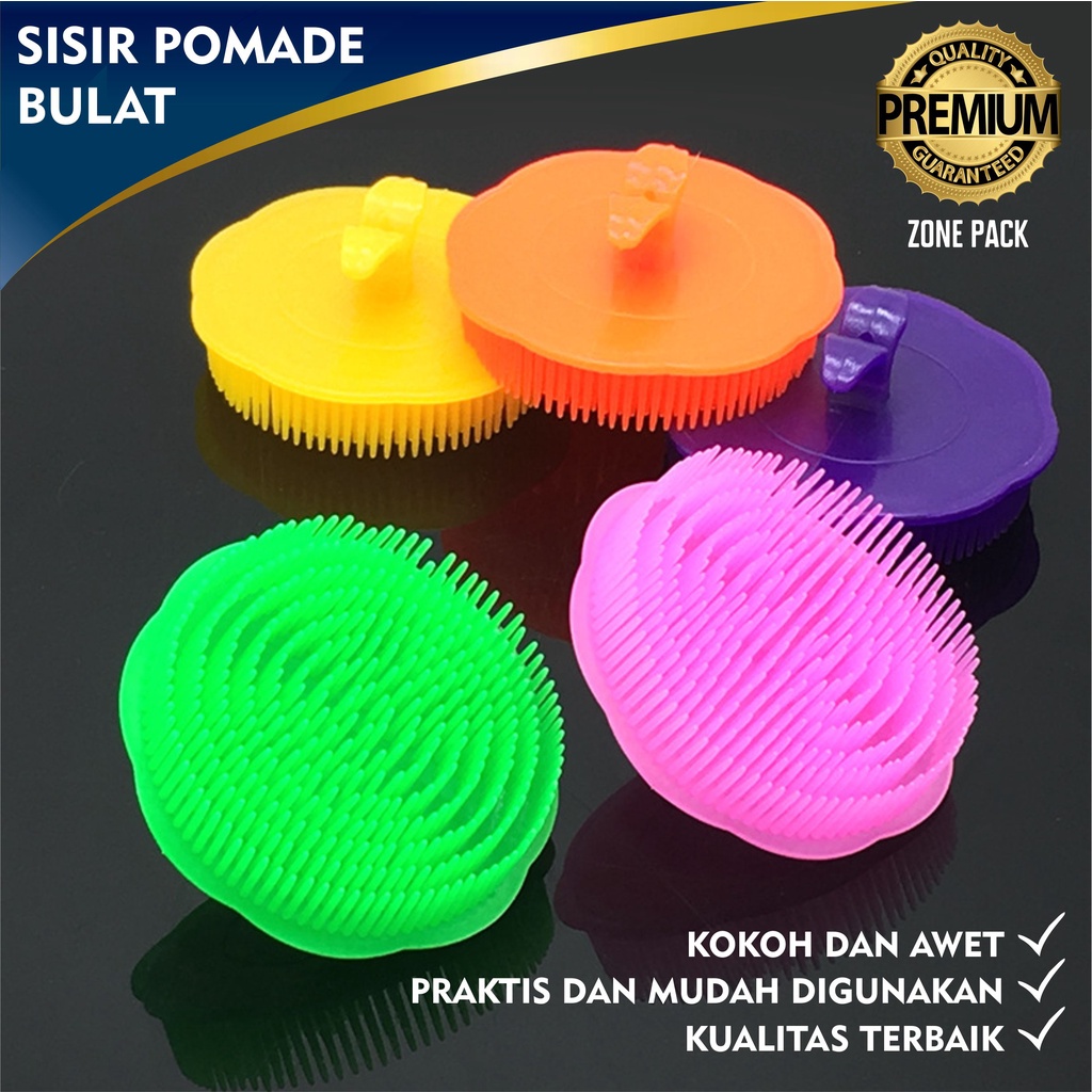 Jual Sisir Rambut Pomade Bulat | Sisir Rambut Serbaguna | Sisir Karet ...