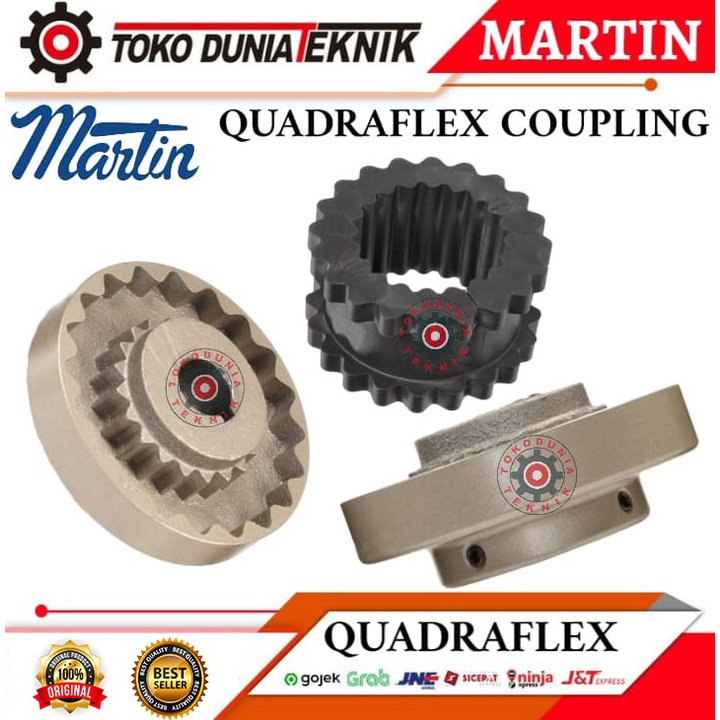 Jual QUADRAFLEX 5S+JEM RUBBER W/ FLANGE COMPLETE SET MARTIN COUPLING ...