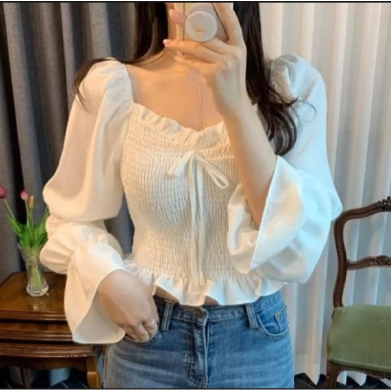 Jual Beverli Blouse Baju Sabrina Wanita Size L Xl 2l 3l 4l Baju Atasan