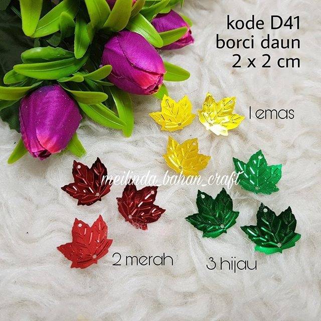 Jual Kode D41. BORCI DAUN MANIK RAMBOCI PAYET DAUN KILAP. Dijual per ...