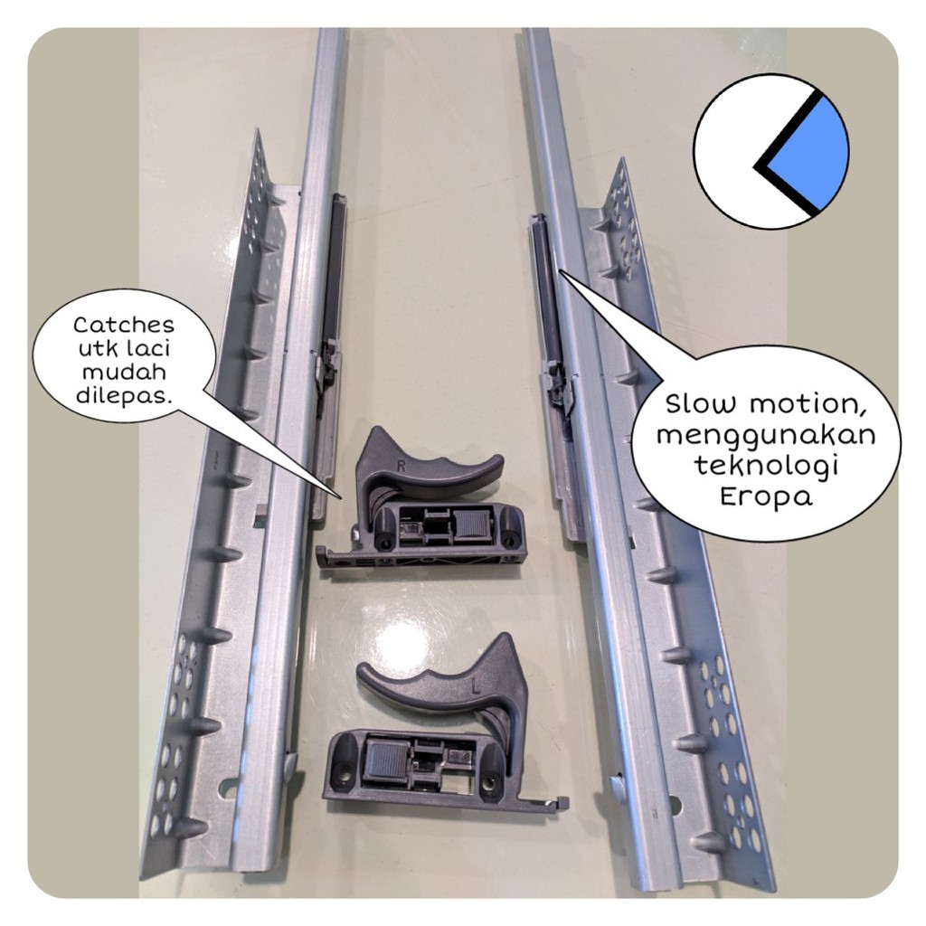 Jual Rel Laci Tandem 45cm Slow Motion Catches kualitas tinggi merk ...