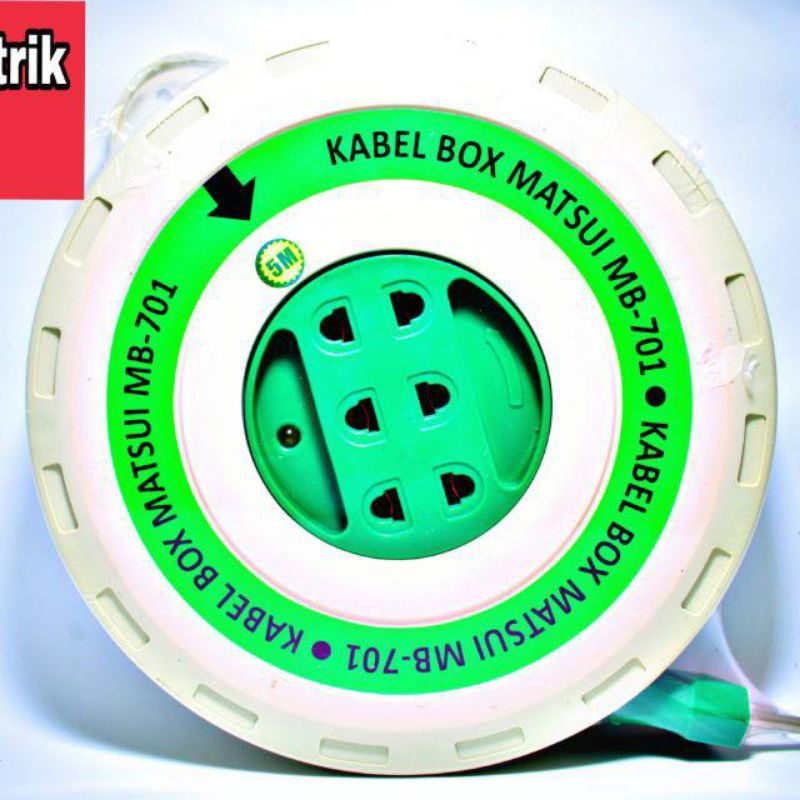 Jual Roll Kabel 3 Lobang Box Kabel MATSUI Kuningan Tembaga 5 Meter 8 ...