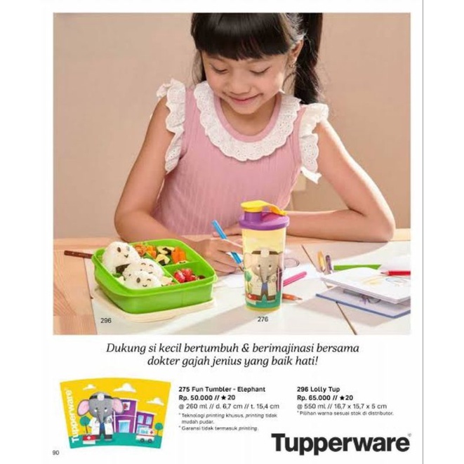 Jual Tupperware Paket Lolly Tup & Fun Tumbler (2 Pcs) // Kid Lunch Set ...