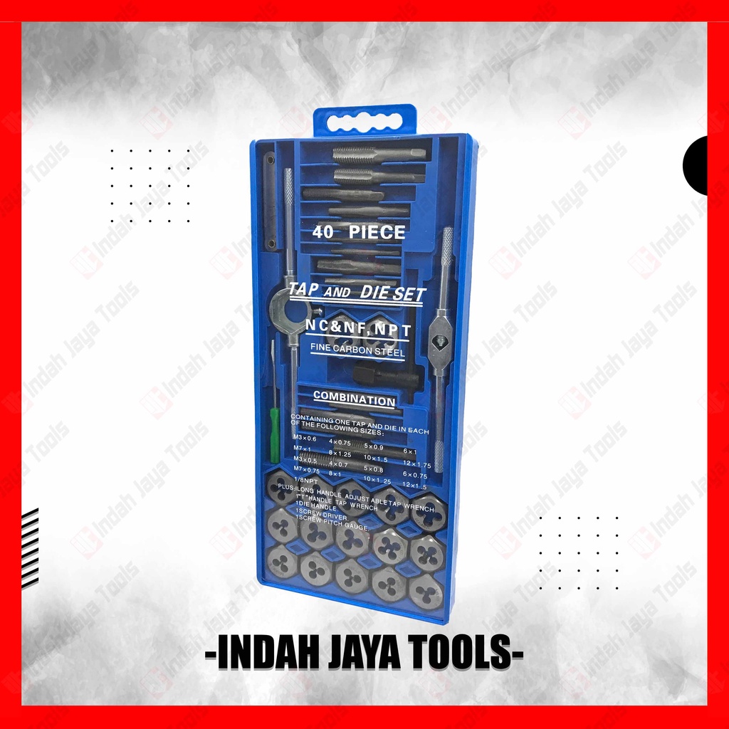Jual RRC MURAH Tap Snai Set 40 Pcs - Tap And Die Set - Tap Dan Senai ...