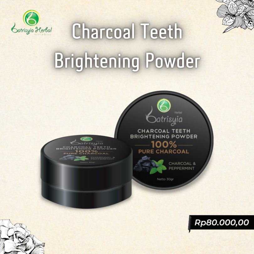 Jual Batrisyia Charcoal Teeth Brightening Powder 30 g | Shopee Indonesia
