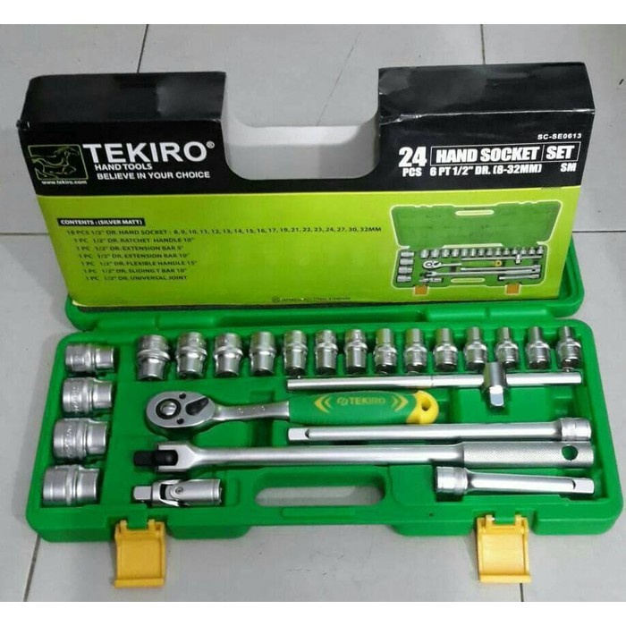 Jual KUNCI SOCK SET 24 PCS PVC TEKIRO HAND MATA SOK SHOCK SOCKET 24PCS BOX PLASTIK 6 12 PT 6PT ...
