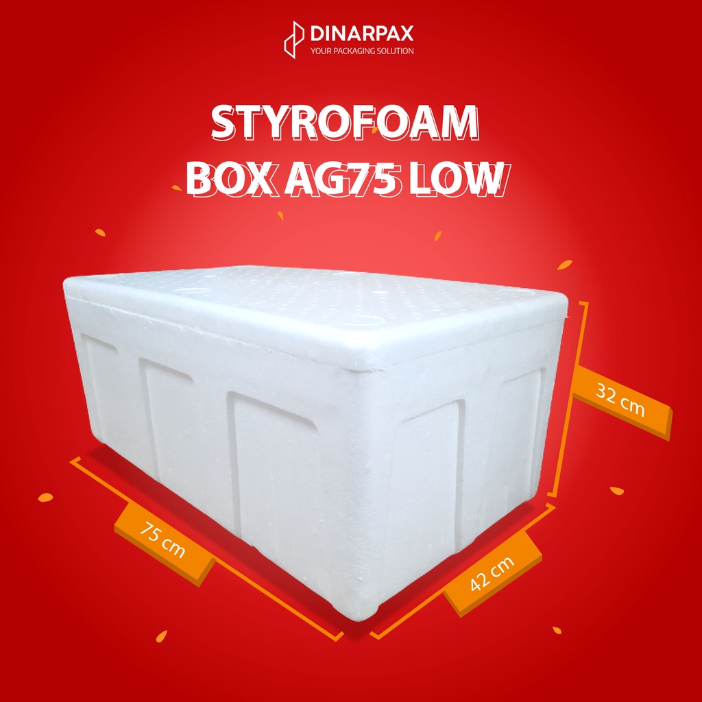 Jual Styrofoam Box AG 75 LOW / DinarBox / Container / Cargo / Ikan ...
