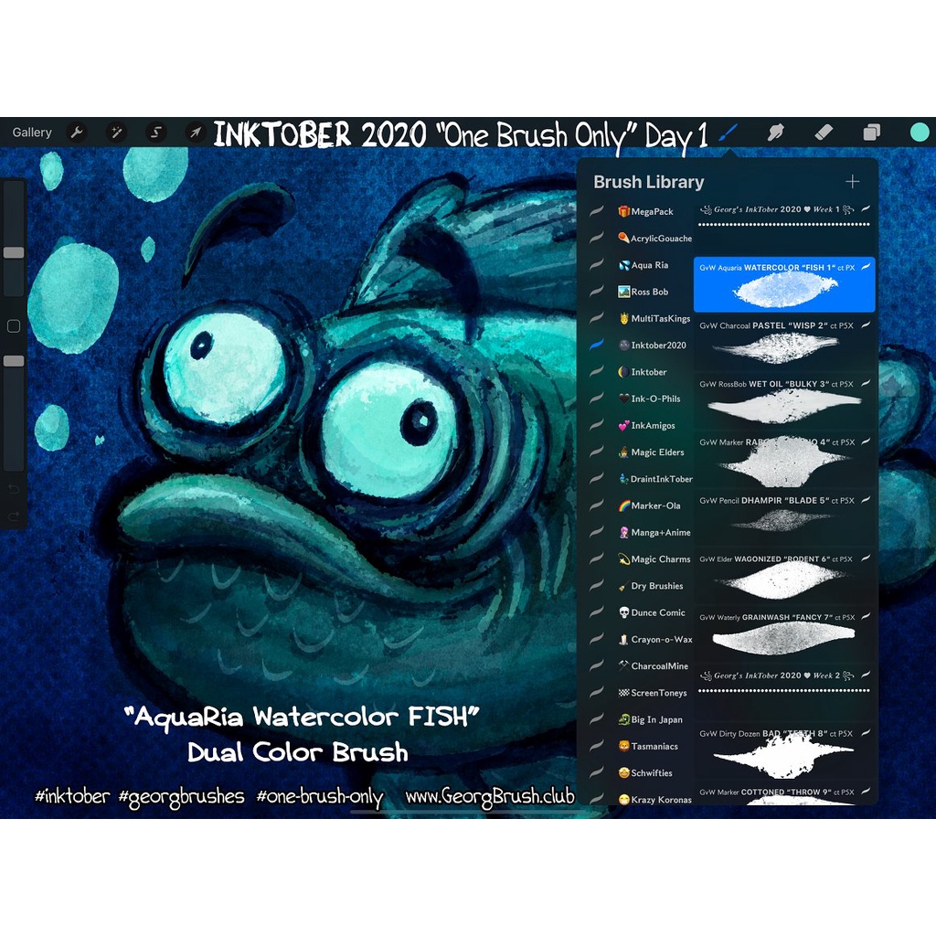 Jual Procreate Brush - 47 Brushes for Inktober 2020 | Shopee Indonesia