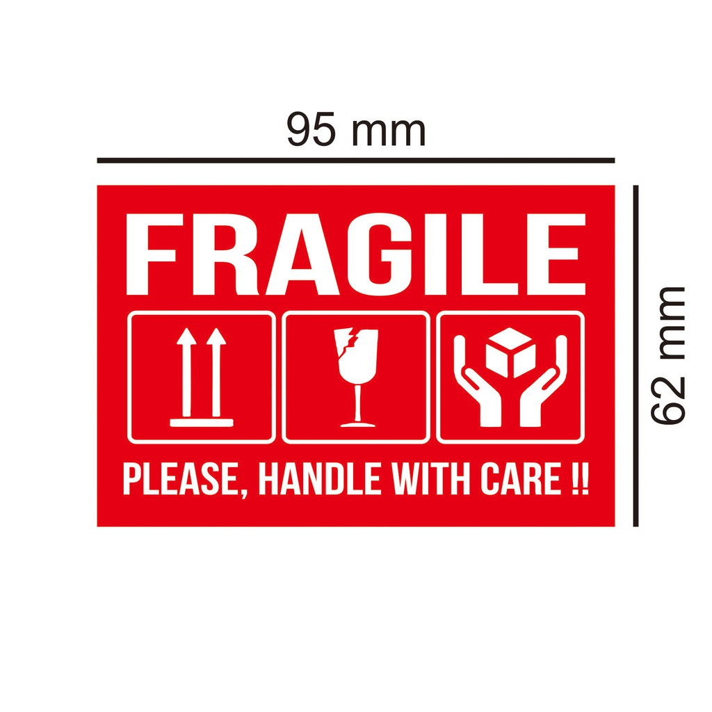 Jual Ready 25 pcs Stiker Fragile Sticker F001 | Shopee Indonesia
