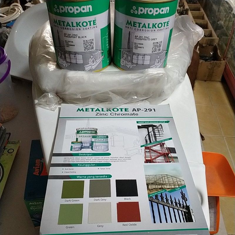 Jual Cat Meni Besi dan baja ringan Anti karat 1kg Propan | Shopee Indonesia