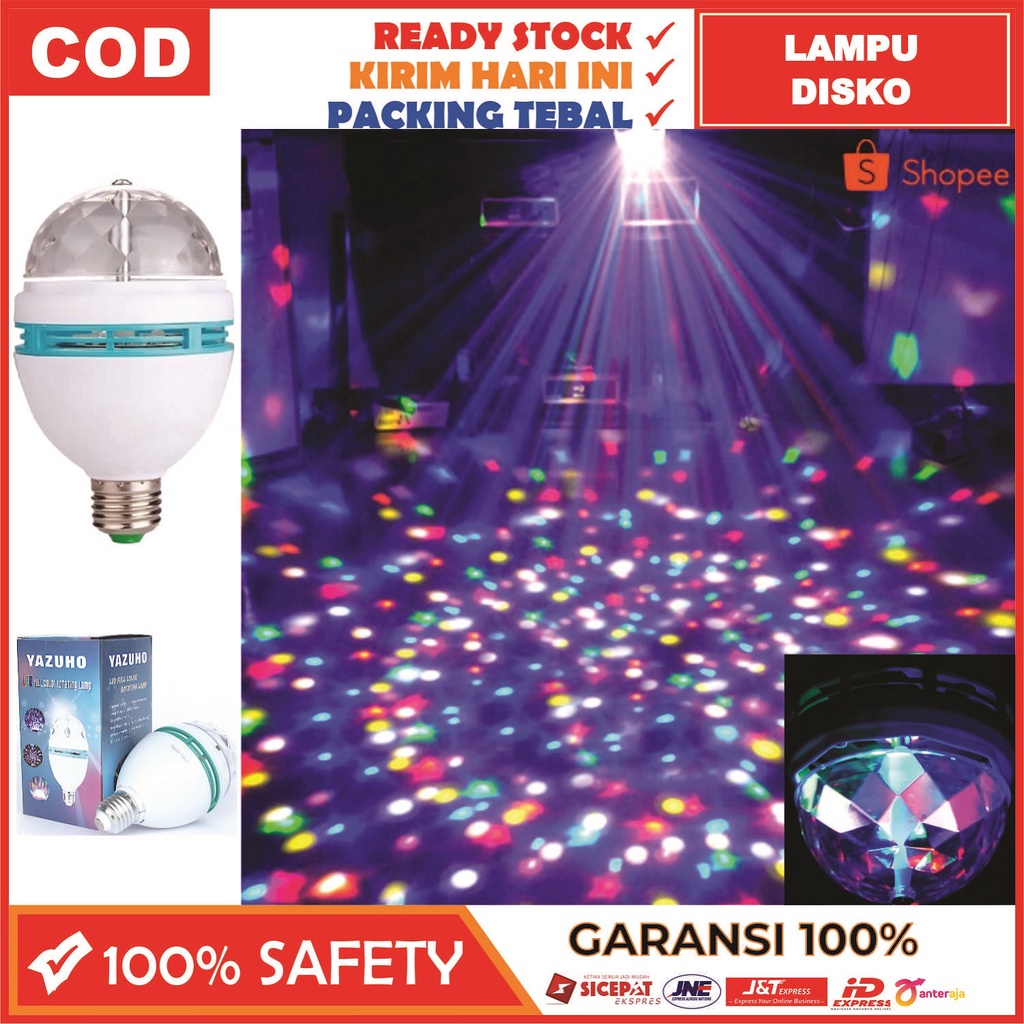 Jual Lampu Disco Putar LED Fitting Disko Warna-Warni Rainbow RGB Tumblr ...