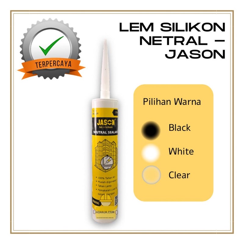 Jual Lem Kaca Silikon Netral Silicone Sealant Neutral Jason | Shopee ...