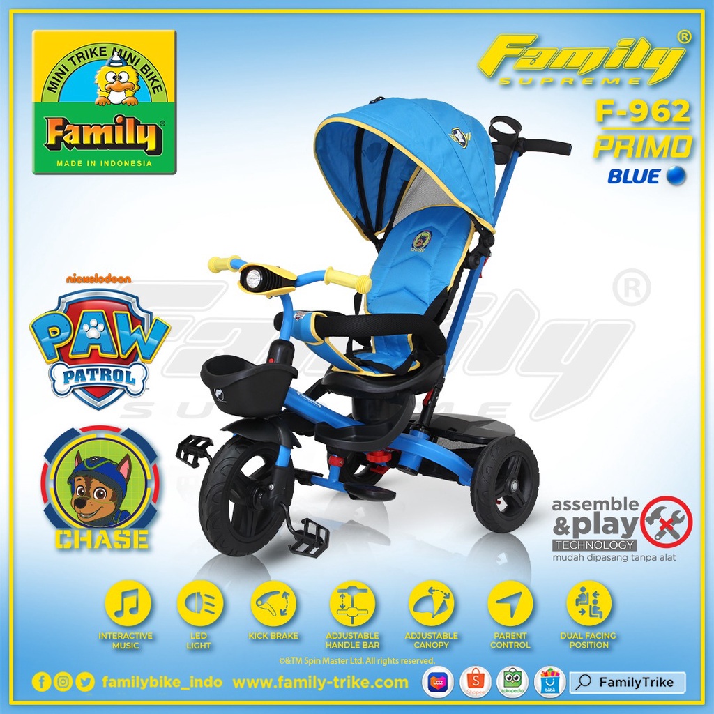 Jual Sepeda Family Supreme Primo F-962 / Sepeda Roda Tiga / Sepeda Anak ...