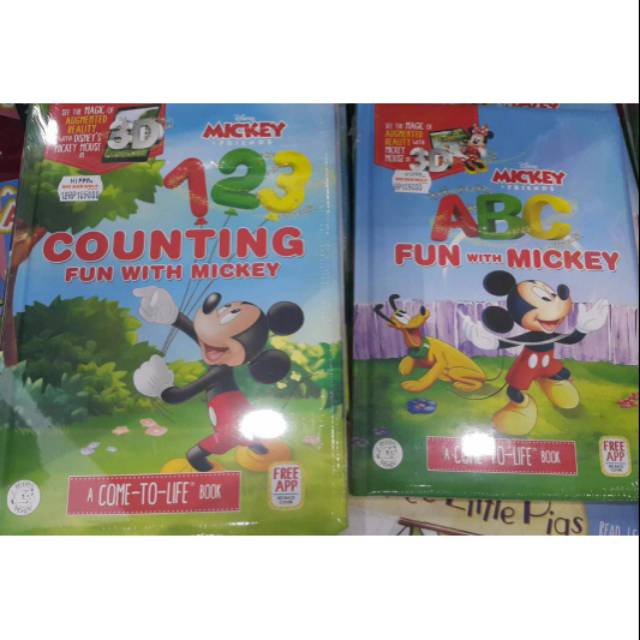 Jual Augmented book MICKEY MOUSE ABC / COUNTING / buku ajaib mickey ...