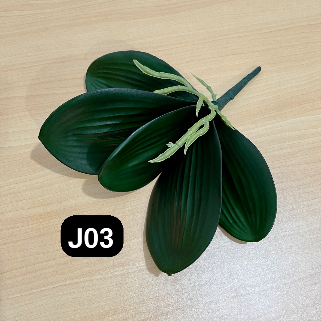 Jual Daun Anggrek Latex Premium Tebal 5 Daun + Akar Latek Artificial ...