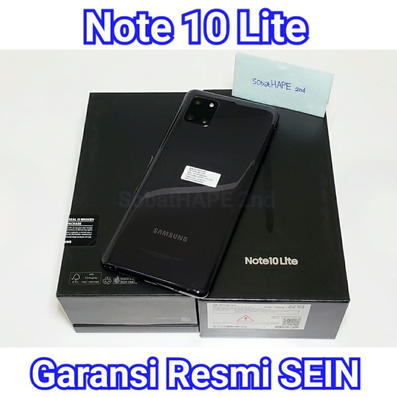 Jual HP Samsung Note 10 Lite 128gb Resmi SEIN Dual Sim 2nd Fullset Ori ...