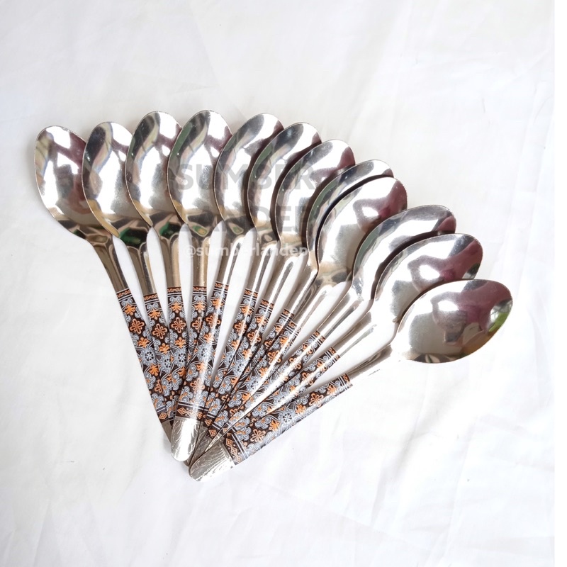 Jual Sendok makan Batik Tebal Motif Batik Alat Makan Peralatan Makanan ...