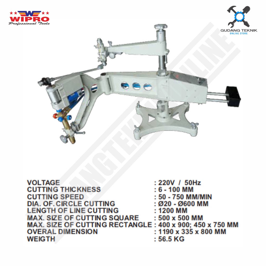Jual Mesin Potong Profil Plat Besi WIPRO CG2-150B / Mesin Blender Las ...