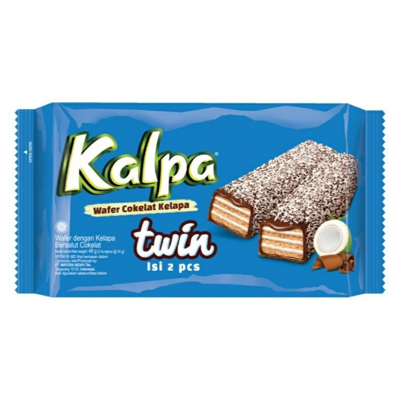 Jual mayora Kalpa twin wafer coklat tabur kelapa 2 x 22 gram | Shopee ...