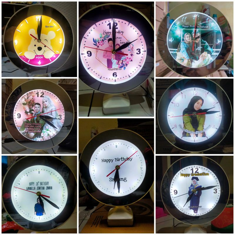 Jual Cermin Jam Ajaib Kaca Foto Miror + Jam Sehari Jadi Custom Photo ...