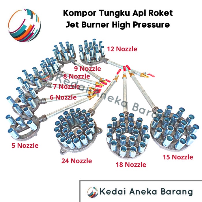 Jual Kompor Roket 6 Burner Tungku Api High Pressure Tekanan Tinggi Gas ...