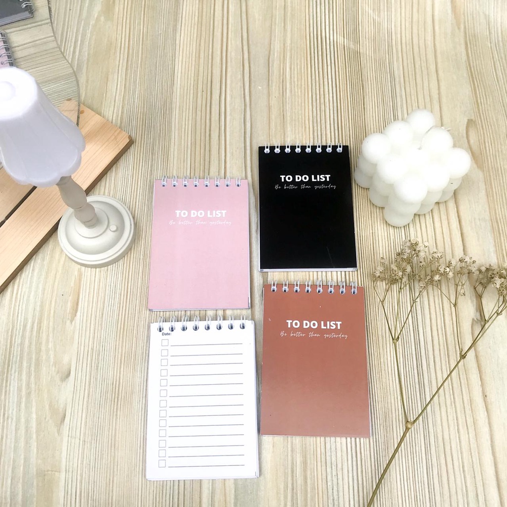 Jual [aisyjournal] Notebook mini to do list a7 spiral, buku tulis list saku catatan planer ...