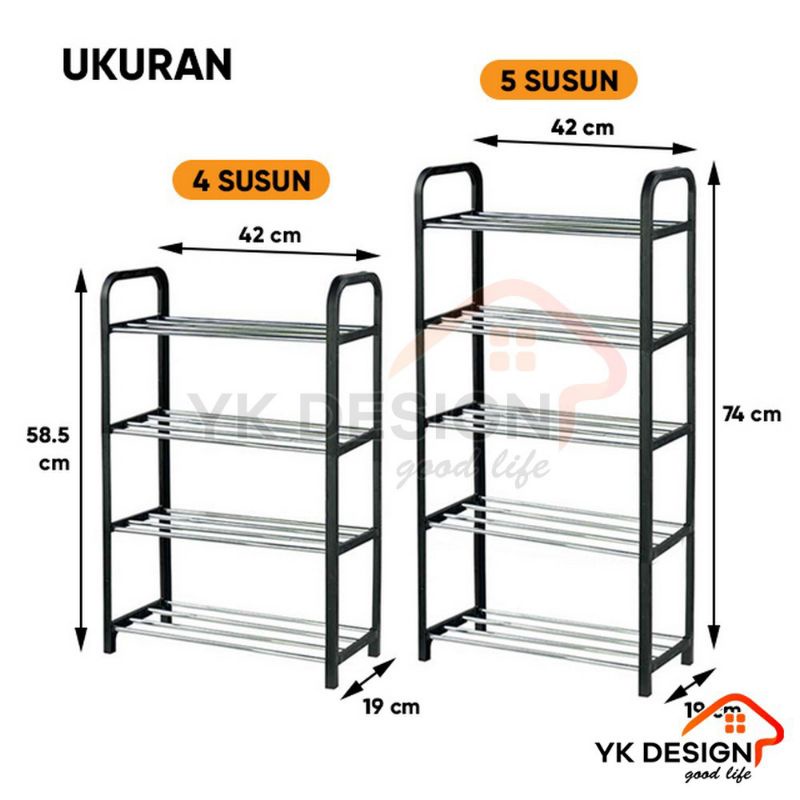 Jual Rak sepatu 4 susun dan 5 susun sandal serbaguna | Shopee Indonesia