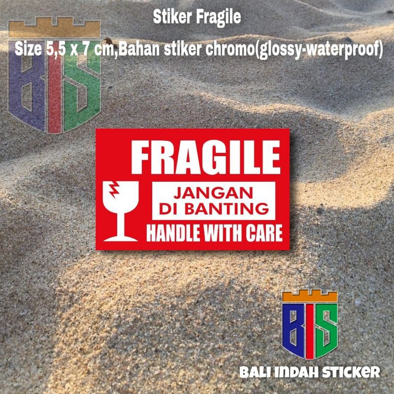 Jual STIKER FRAGILE / stiker pengiriman olshop/stiker label pengiriman ...
