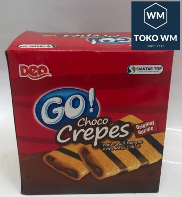 Jual Go choco crepes wafer roll krim coklat isi 24pcs x9g | Shopee ...