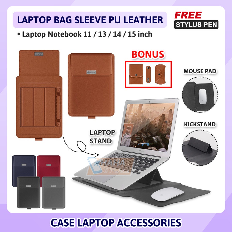 Jual Laptop Notebook 11 12 13 14 15 inch Premium Tas Laptop Leather ...