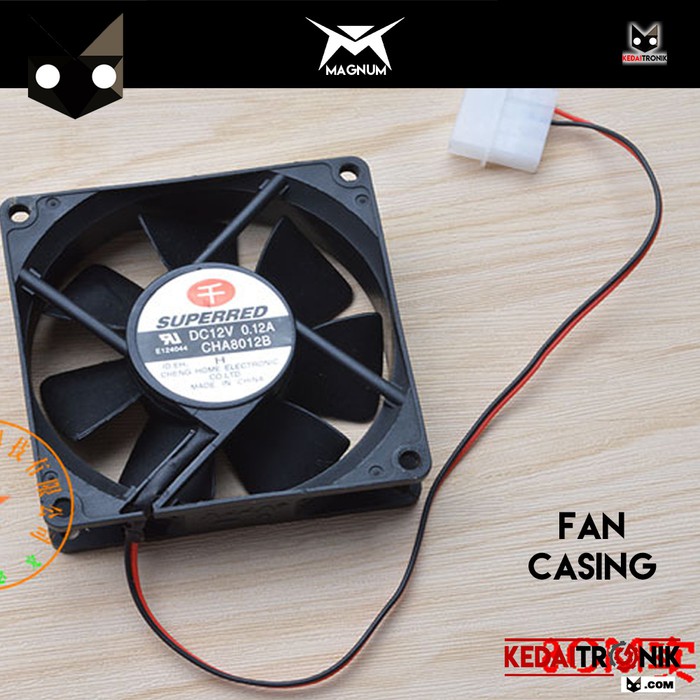 Jual Fan Casing PC 8cm MAGNUM no LED Black Hitam Polos 8 cm Kipas Case ...