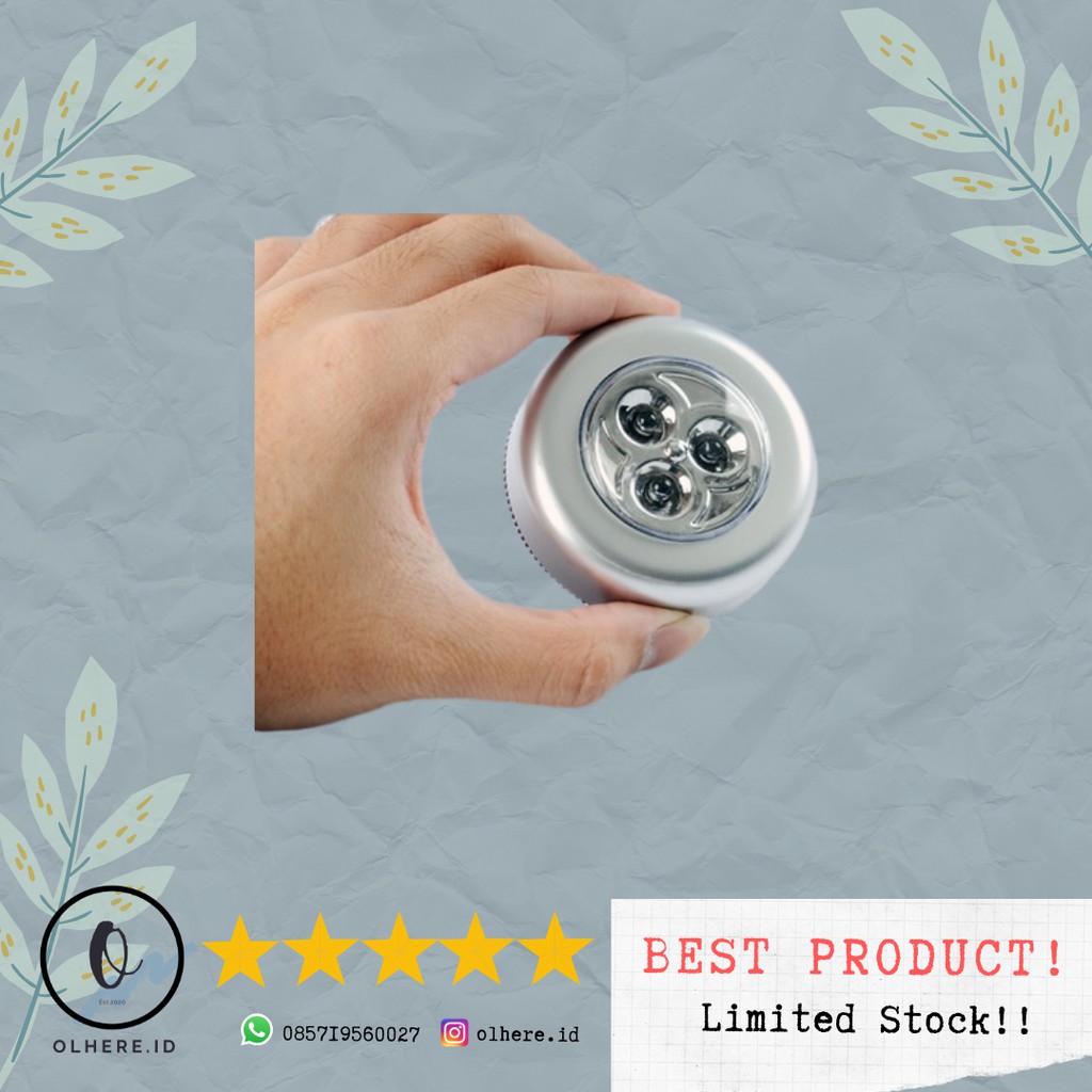 Jual lampu tempel mini led stick click touch led lamp | Shopee Indonesia