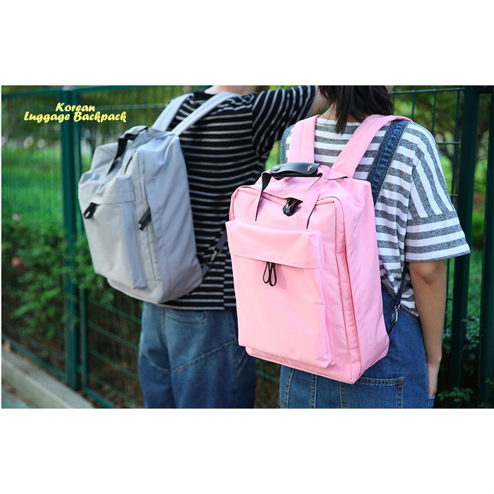 Jual Korean Luggage Backpack BLACK (Koper bentuk tas ransel,Korean ...