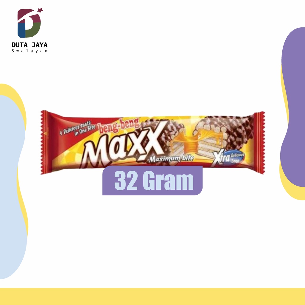 Jual Beng Beng Wafer Cokelat Reguler Chocolate Caramel 25 Gram, Maxx 32 ...