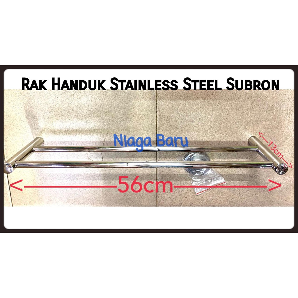 Jual Rak Handuk Stainless Steel 56 CM Subron | Shopee Indonesia