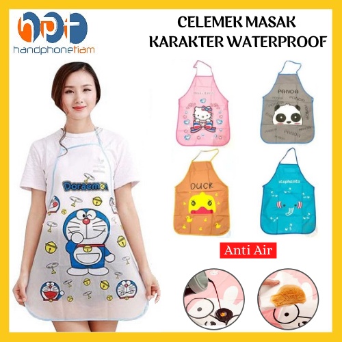 Jual HANDPHONETIAM Celemek Dapur Apron Masak Anti Air Minyak Motif ...