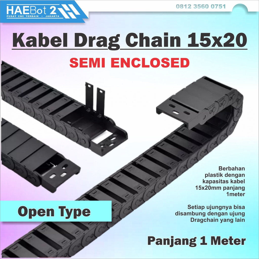 Jual [HAEBOT 2] Kabel Cable Drag Chain Dragchain Wire Carrier 15X20 mm ...