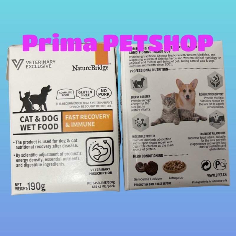 Jual NATURE BRIDGE RECOVERY 195gr Fash recovery and Immune | Shopee ...