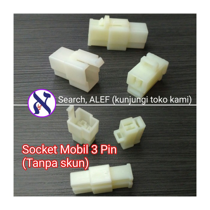 Jual Soket Mobil 3 Pin Konektor Socket 3pin motor | Shopee Indonesia
