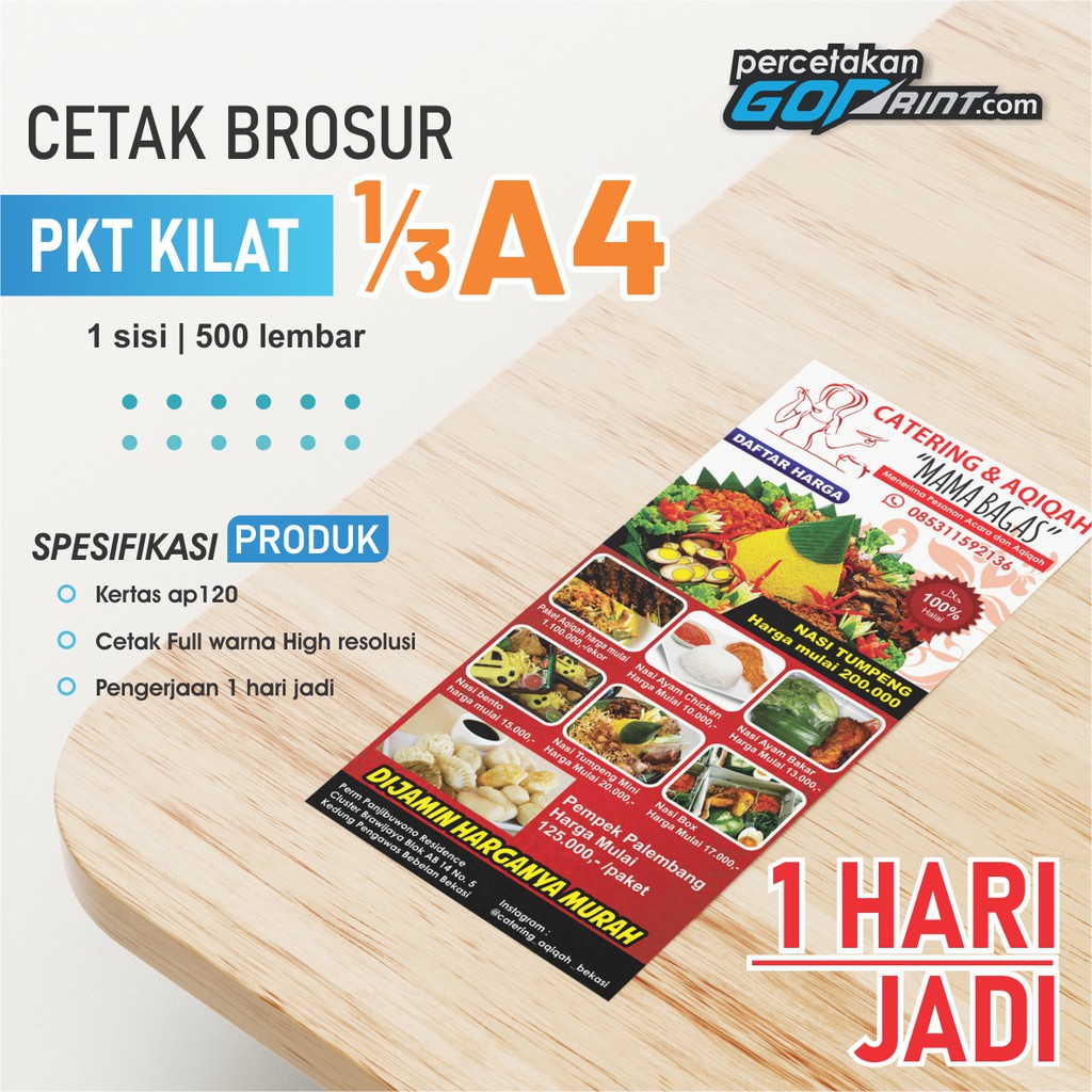 Jual Brosur Kilat sepertiga A4 | Shopee Indonesia