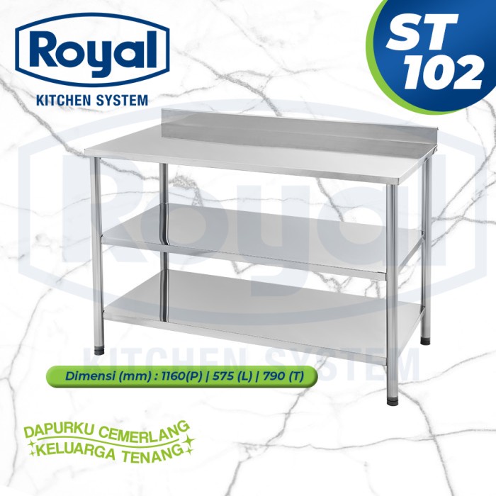 Jual Royal Kitchen Table St 102 Meja Dapur Stainless Work Table ...
