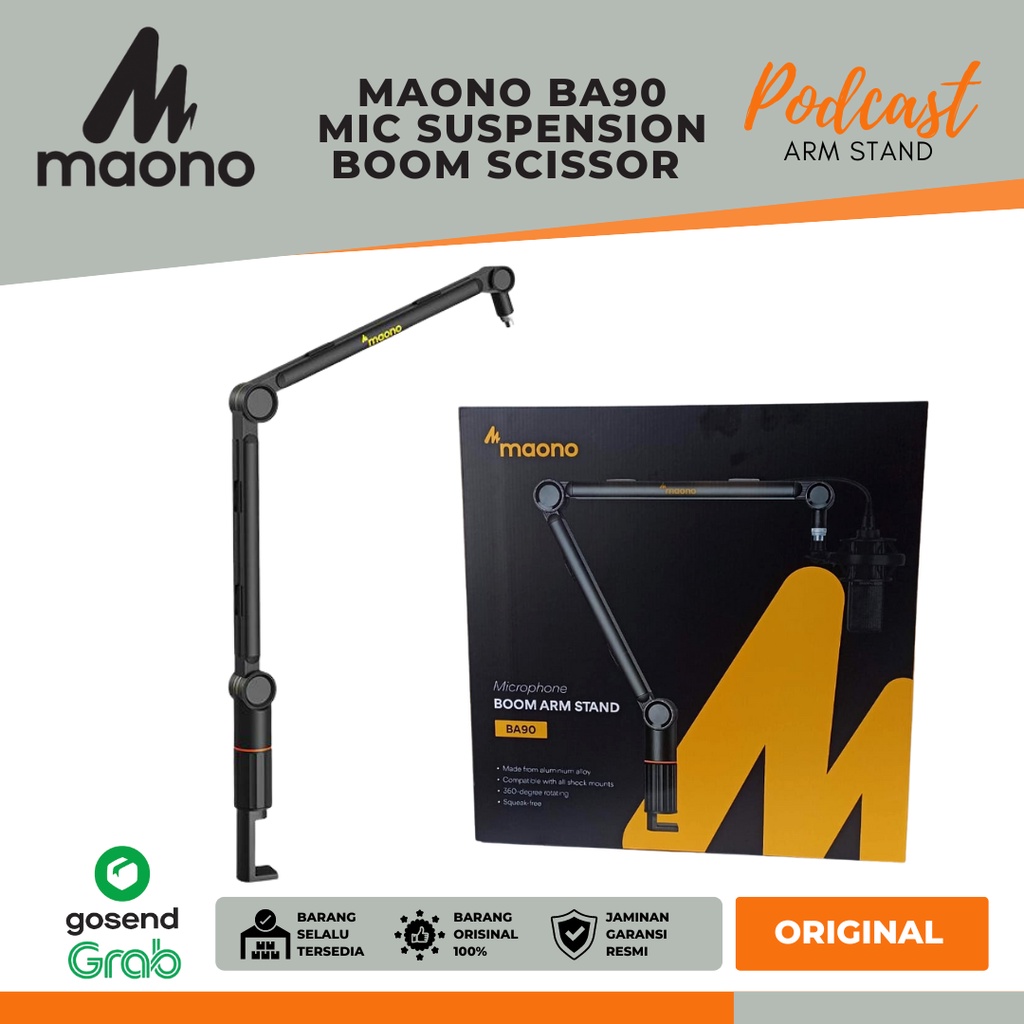 Jual Maono BA90 Microphone Suspension Boom Scissor Arm Stand, Stand Mic ...