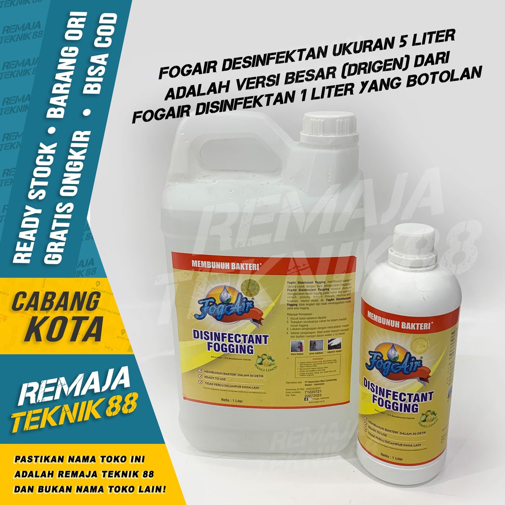Jual CAIRAN DISINFEKTAN FOGGING ASAP FOGAIR / BAHAN DASAR AIR ...